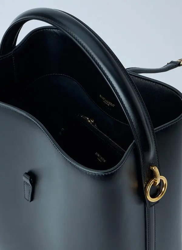 Saint Laurent Le 37 Leather Bucket Bag - Black