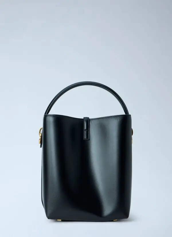 Saint Laurent Le 37 Leather Bucket Bag - Black
