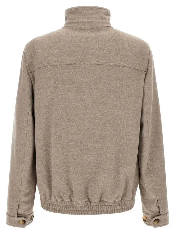 Brunello Cucinelli Virgin Wool Beaver Bomber Jacket