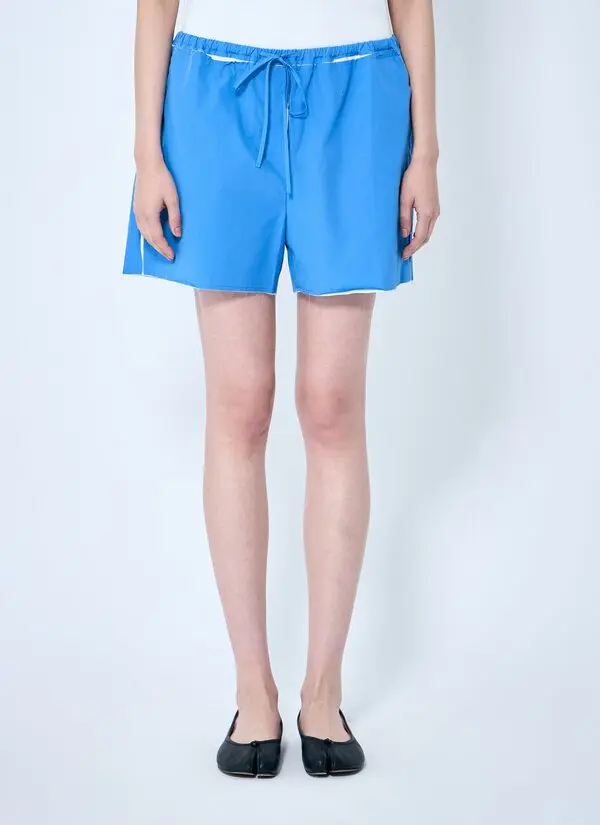 Miu Miu Poplin Boxer Shorts - Blue