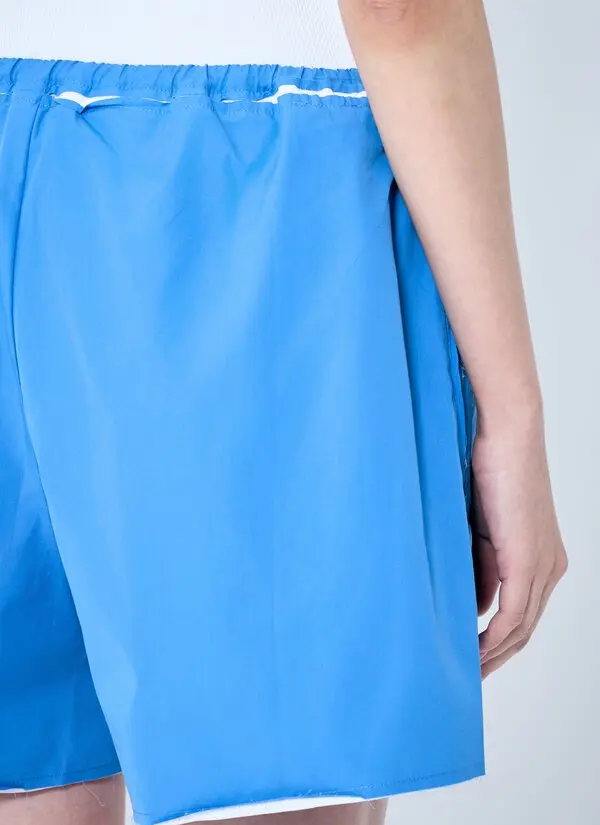 Miu Miu Poplin Boxer Shorts With Raw Trim