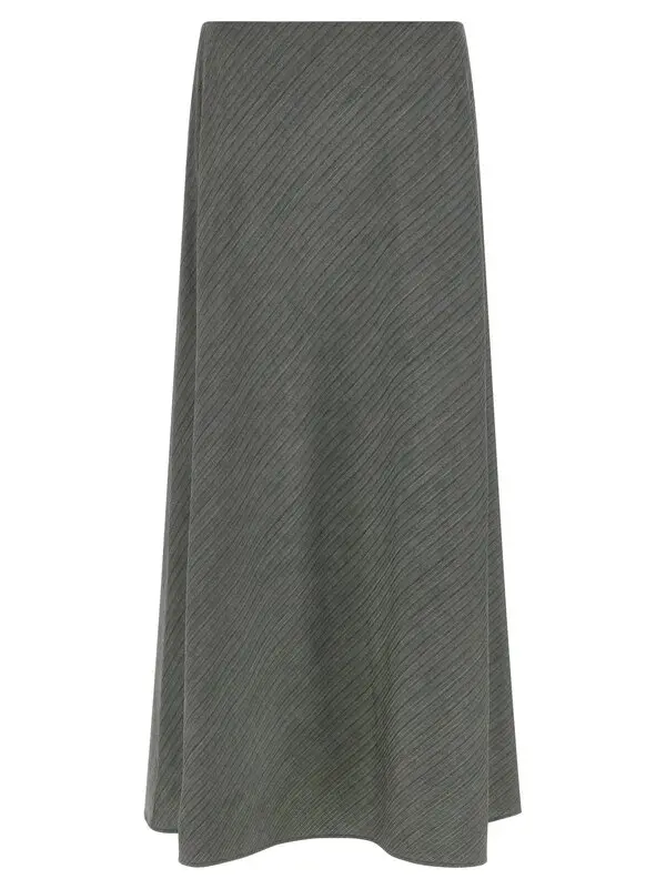 Alberta Ferretti Bell Chevron Skirt - Gray