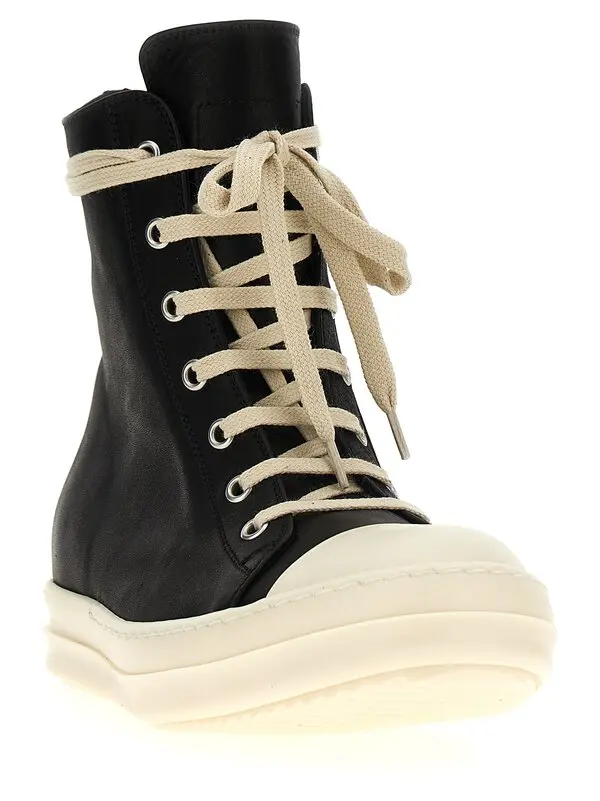 Rick Owens Sneaks" Leather High Top Sneakers - Multicolor