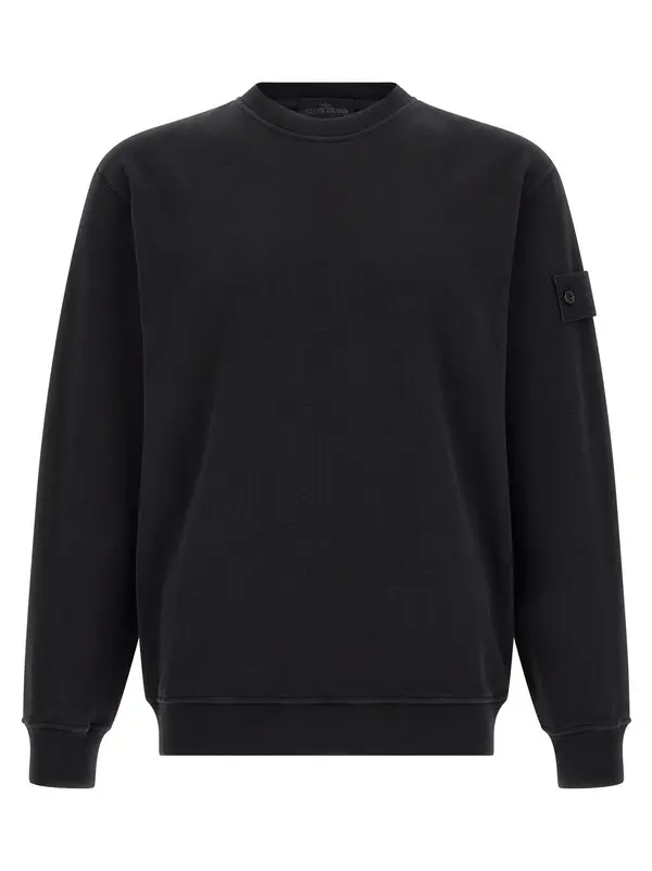 Stone Island Ghost Badge Sweatshirt - Black