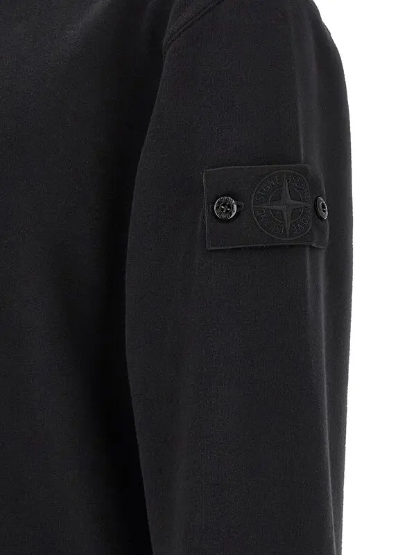 Stone Island Ghost Badge Sweatshirt - Black