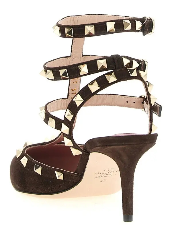 Valentino Garavani Rockstud T-bar Pumps - Brown