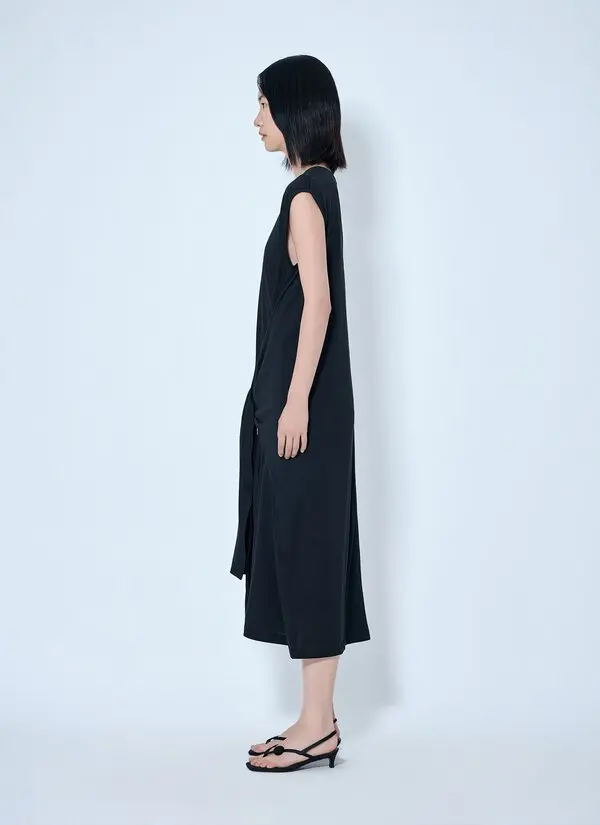 TOTEME Sleeveless Jersey Dress With Knot Detail - Black