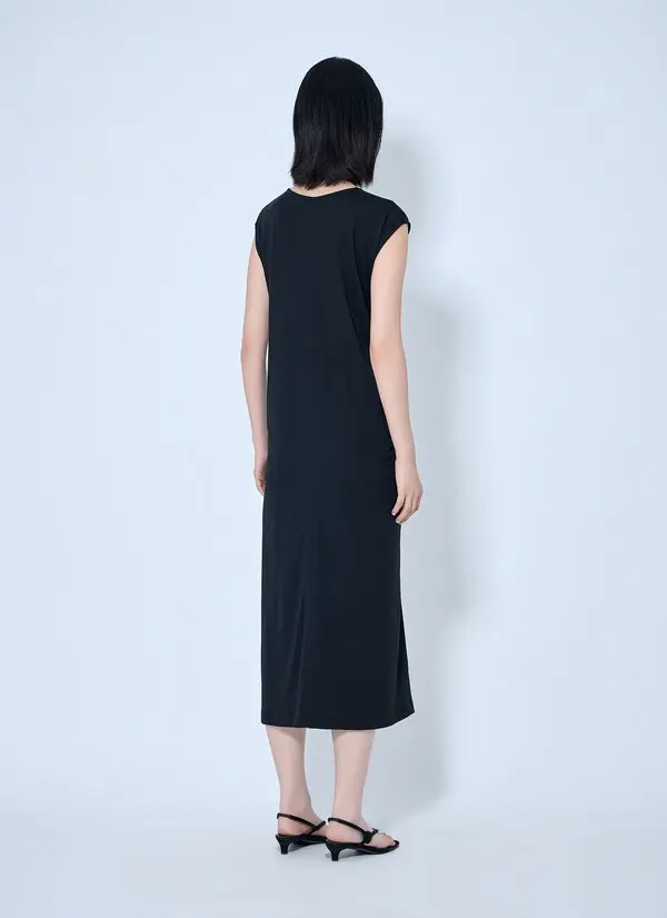 TOTEME Sleeveless Jersey Dress With Knot Detail - Black