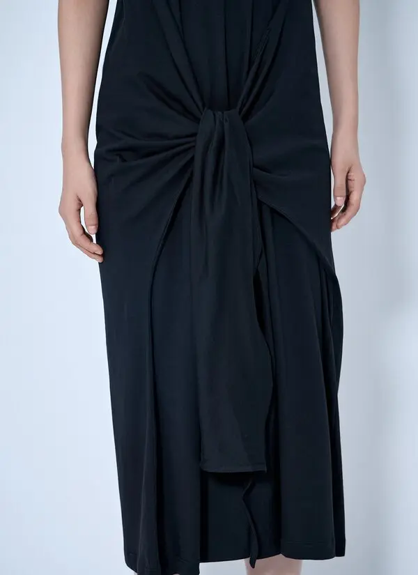 TOTEME Sleeveless Jersey Dress With Knot Detail - Black