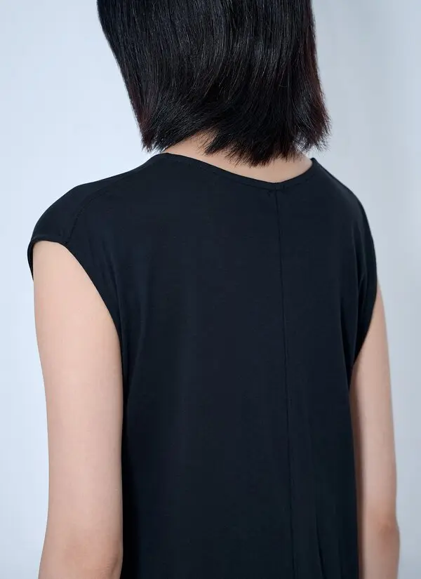TOTEME Sleeveless Jersey Dress With Knot Detail - Black