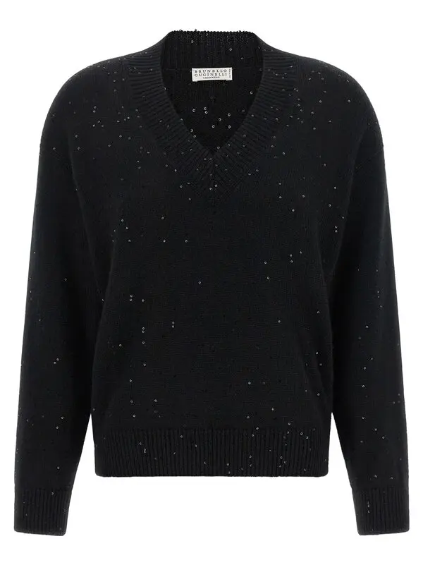 Brunello Cucinelli Diamante' Sweater - Black