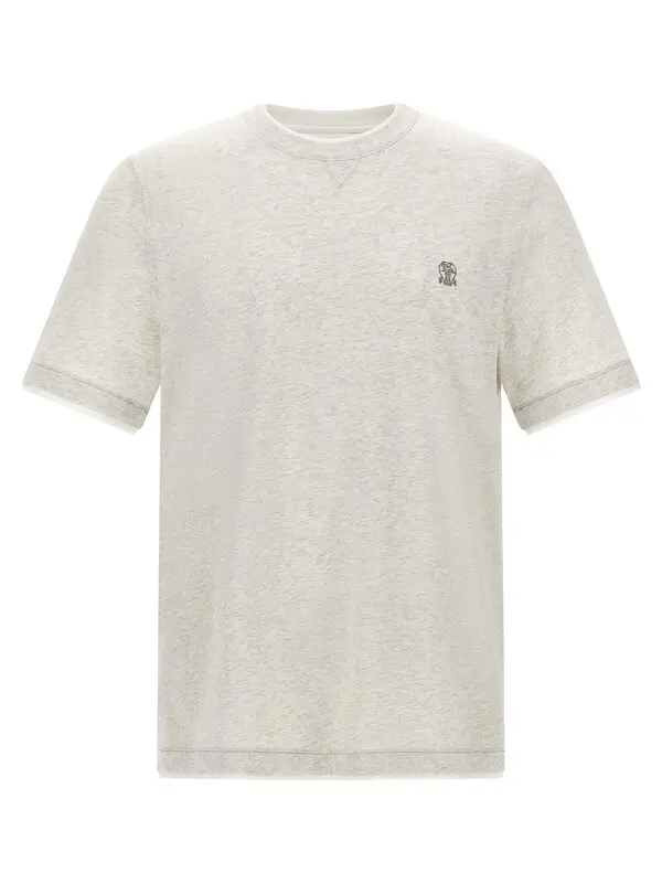 Brunello Cucinelli Double T-shirt - Gray