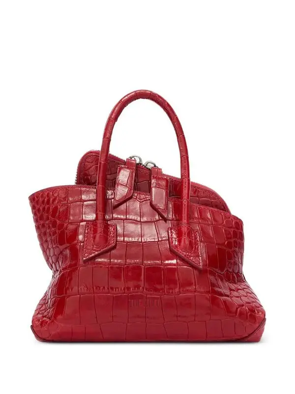 Attico Crocodile-effect Tote Bag - Red