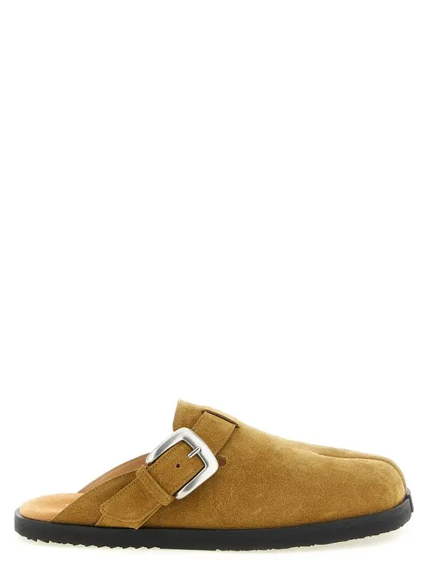 MAISON MARGIELA Tabi Daily Suede Mules With Buckle - Brown
