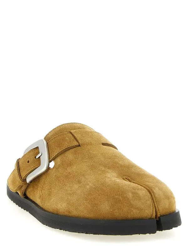 MAISON MARGIELA Tabi Daily Suede Mules With Buckle - Brown