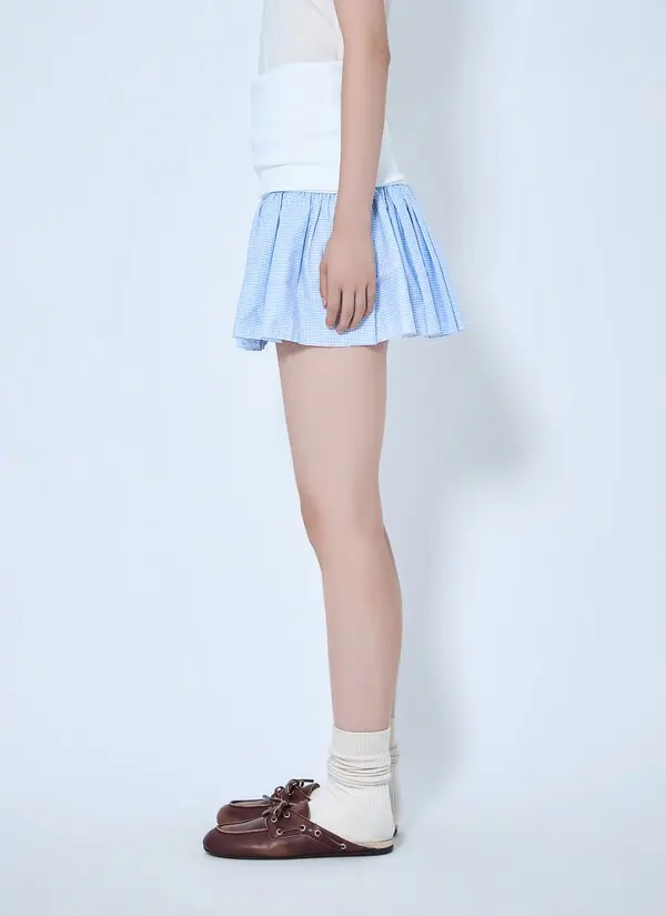 Miu Miu Pleated Mini Skirt - Blue