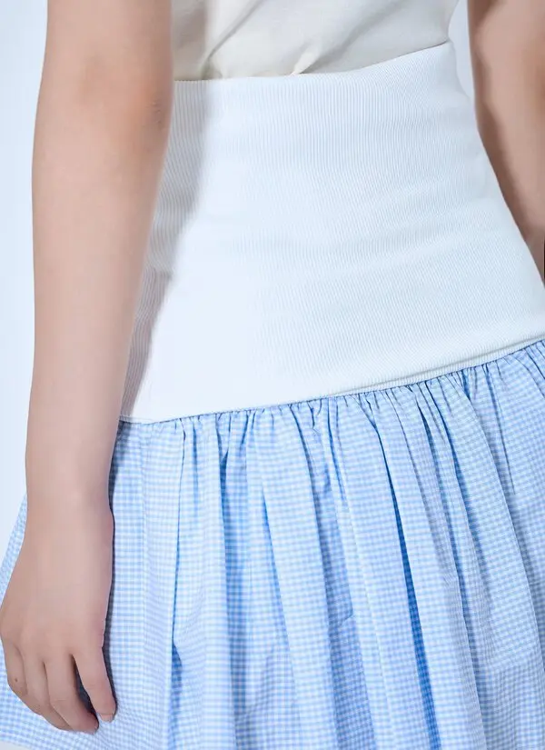 Miu Miu Pleated Mini Skirt - Blue