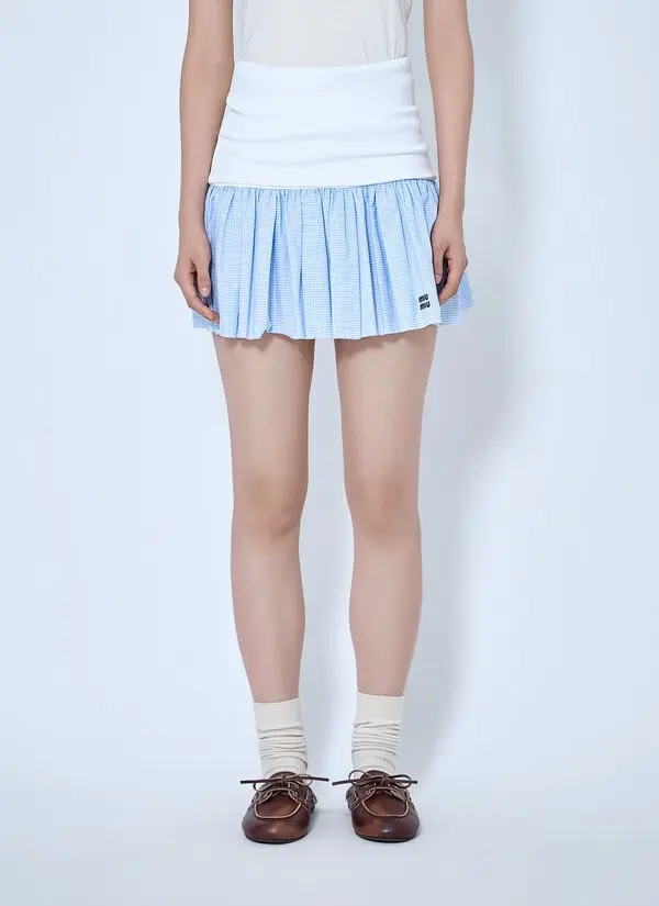 Miu Miu Pleated Mini Skirt - Blue