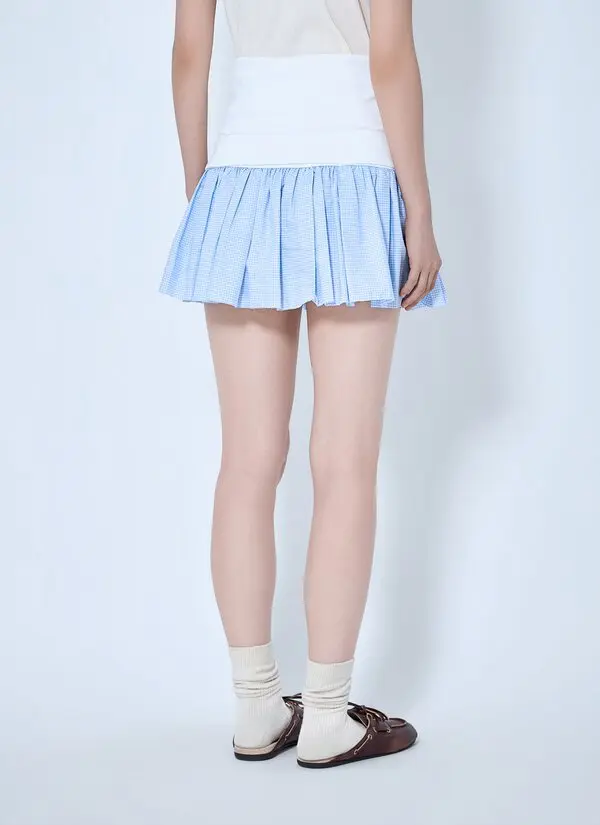 Miu Miu Pleated Mini Skirt - Blue
