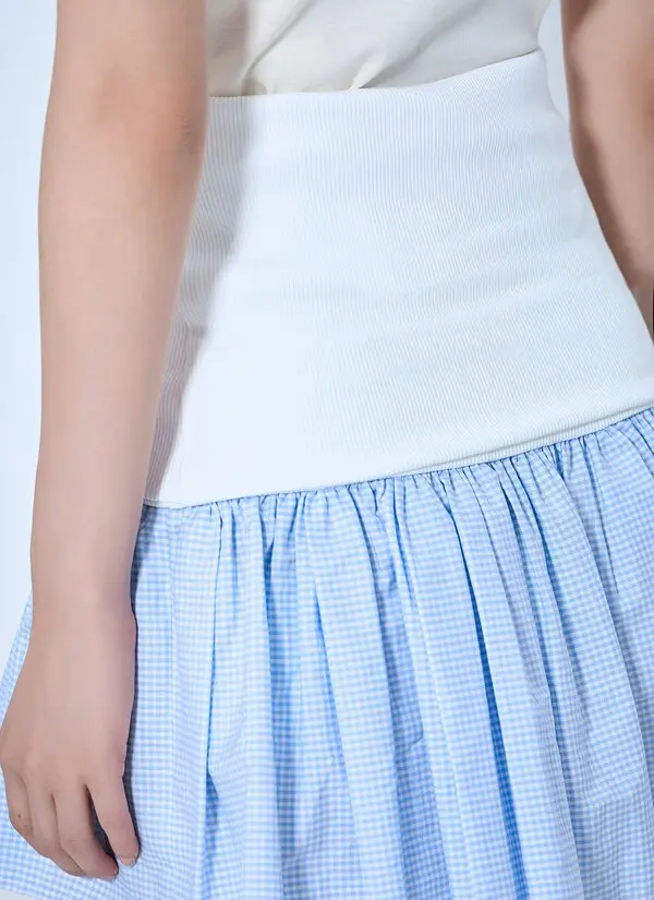 Miu Miu Pleated Mini Skirt - Blue
