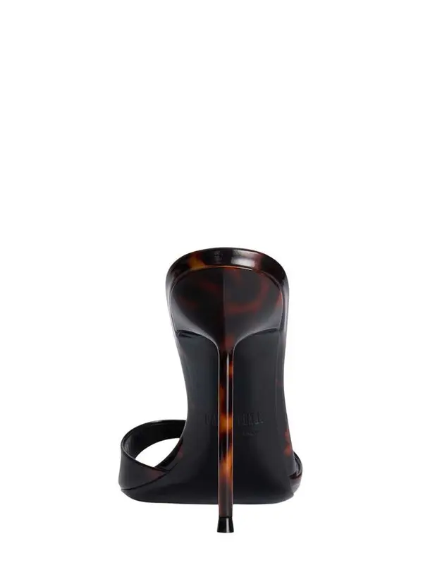 Paris Texas Lidia Mule 105 Tortoiseshell-effect Patent Leather High Heel Mules - Brown