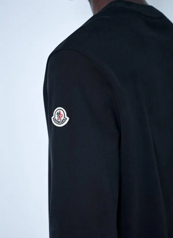 Moncler Cotton Logo Motif Crewneck Sweatshirt