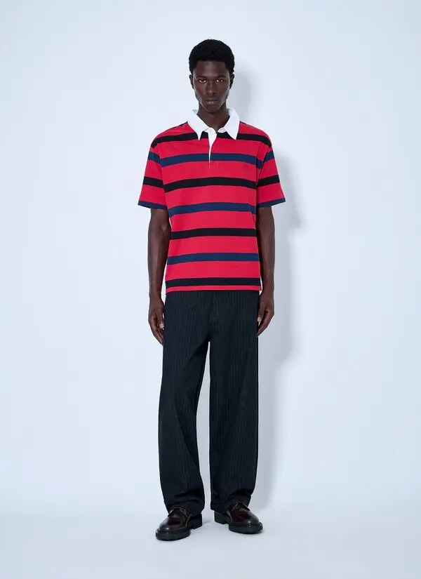 Prada Short-sleeved Cotton Polo Shirt - Red