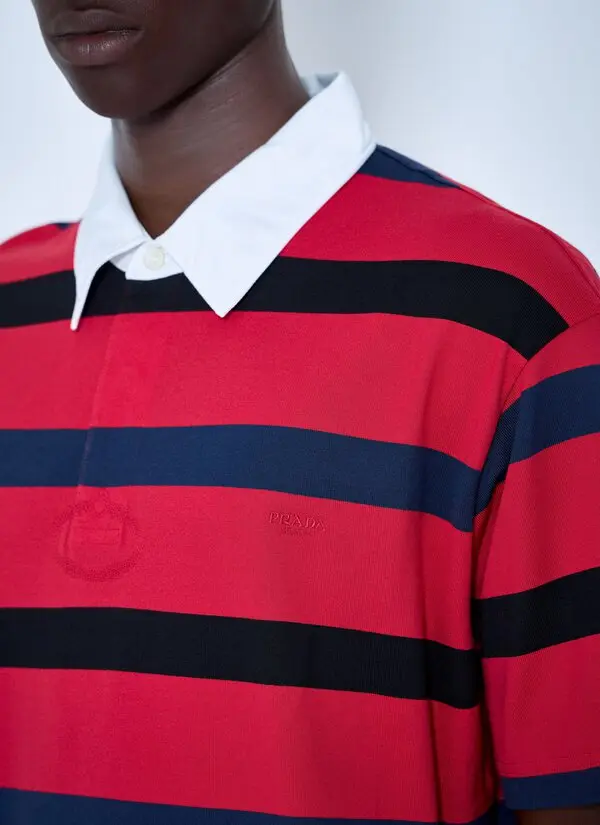Prada Short-sleeved Cotton Polo Shirt - Red