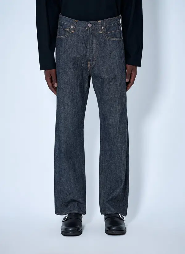 Visvim Social Sculpture 01 Wide Mud Jeans - Blue