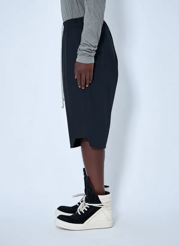 Rick Owens Basket Swingers Heavy Poplin Shorts - Black