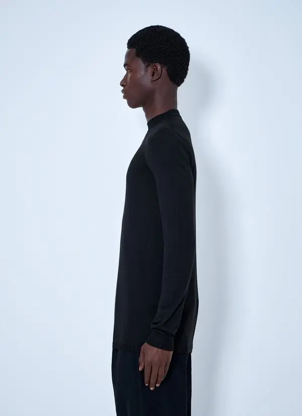 Rick Owens Fine Knit Crewneck Sweater - Black