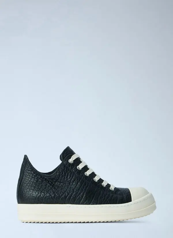 Rick Owens Textured Leather Low-top Sneakers
