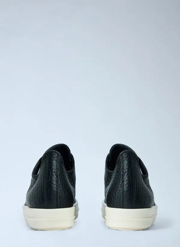 Rick Owens Textured Leather Low-top Sneakers