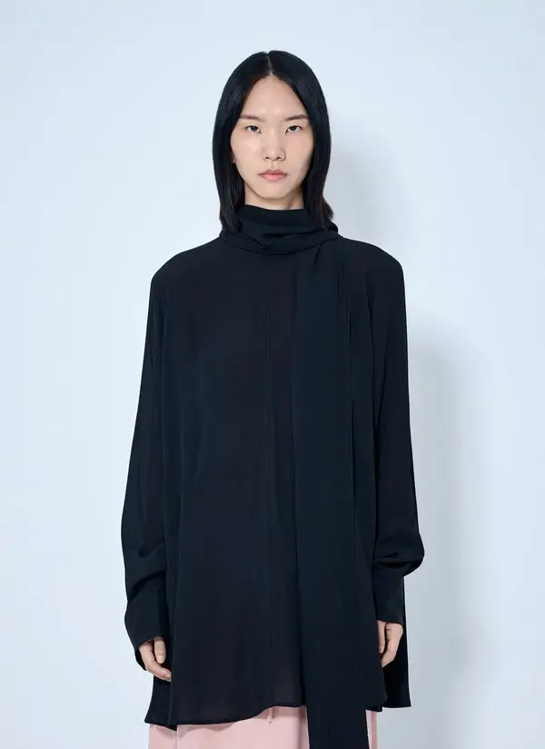 TOTEME Draped Scarf Blouse
