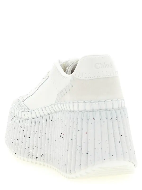 Chloé Nama Wedge Sneakers - White
