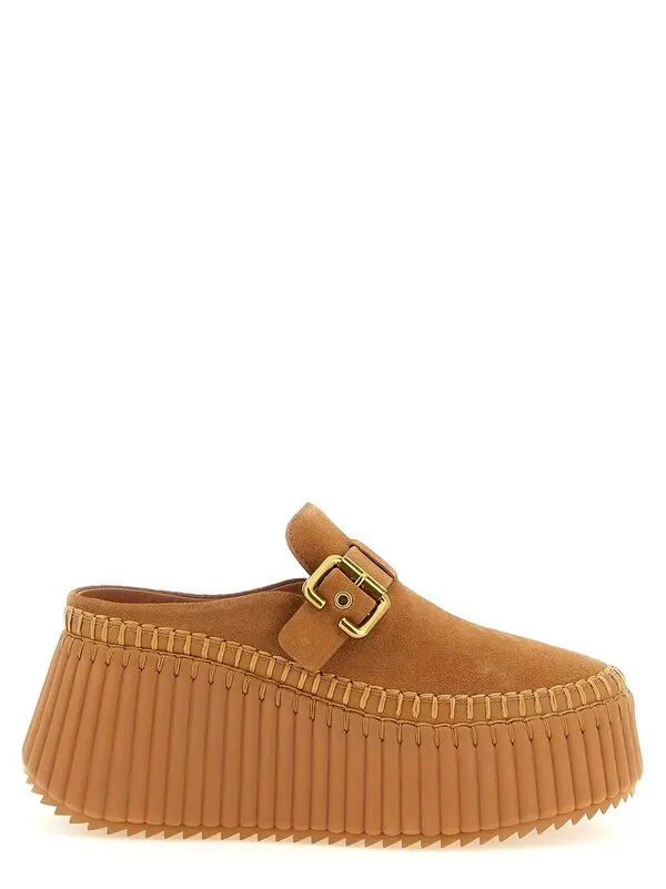Chloé Nama Sabots - Cream