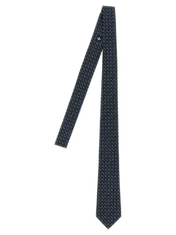 Gucci Gg Silk Tie - Blue