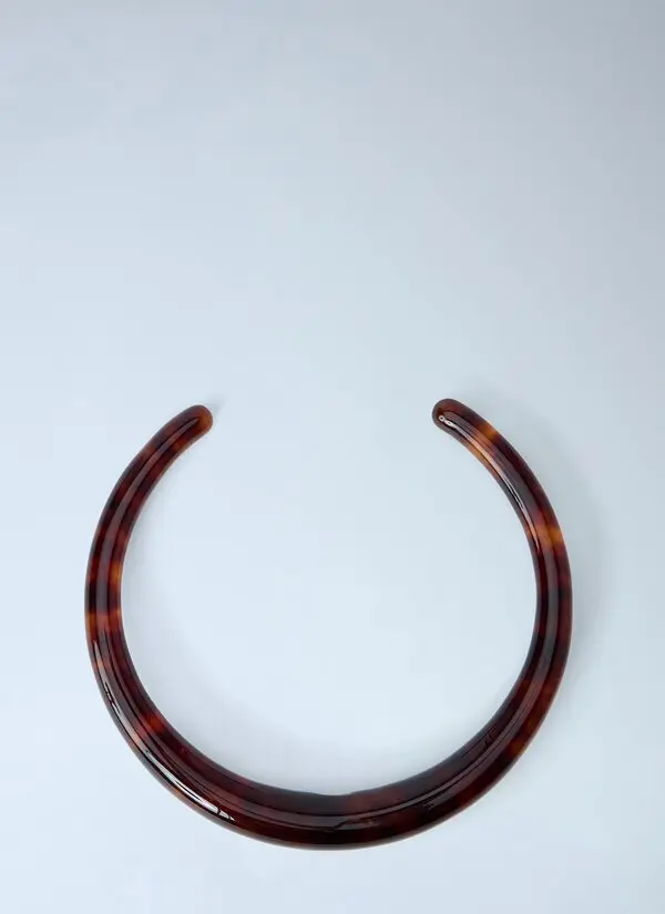 TOTEME Sculpted Collar Necklace - Brown