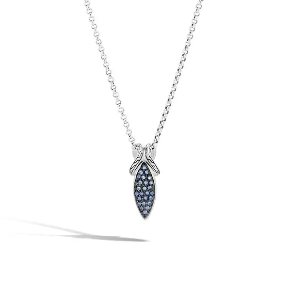 John Hardy Asli Link Pendant Necklace With Blue Sapphire