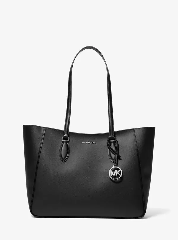Michael Kors Jet Set Travel Large Smooth And Signature Logo 3-in-1 Tote Bag - Black