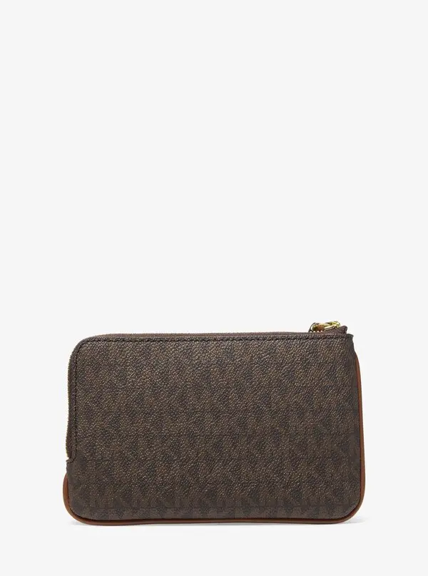 Michael Kors Jet Set Travel Small Signature Logo Wristlet - Brown