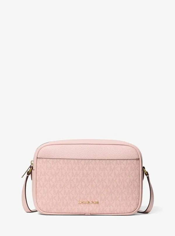 Michael Kors Jet Set Travel Large Signature Logo Camera Crossbody Bag - Pink