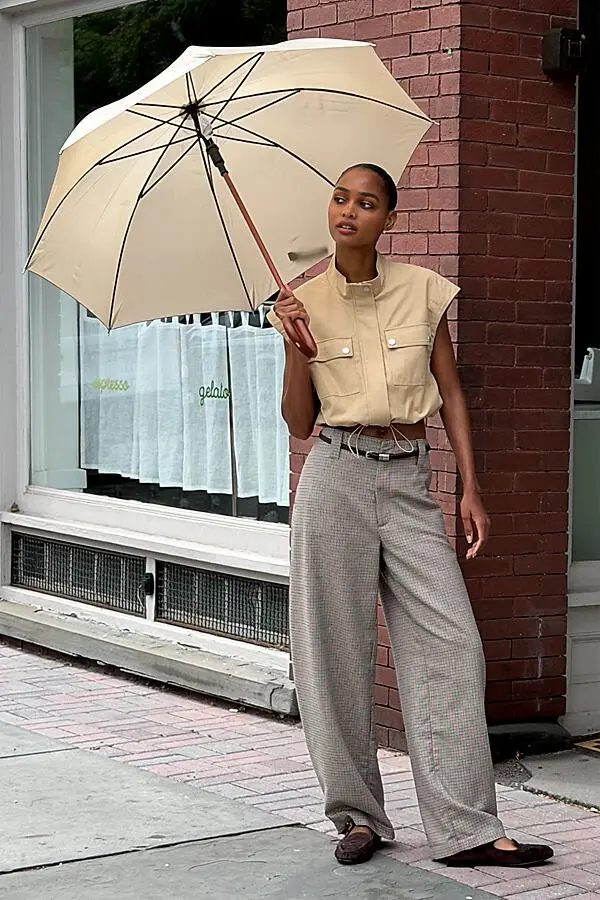 Avec Les Filles Cropped Cargo Vest Jacket - Burnt Sage