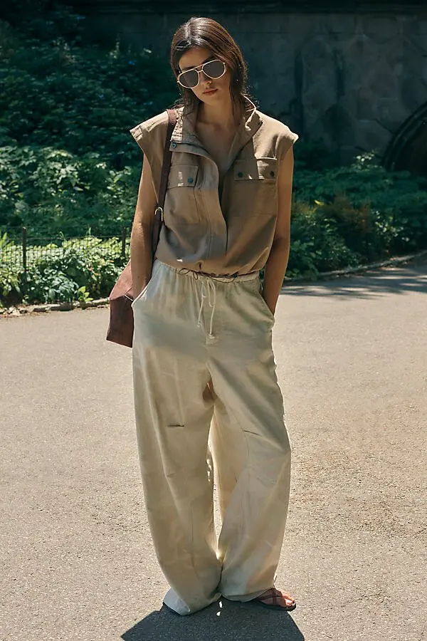 Avec Les Filles Cropped Cargo Vest Jacket