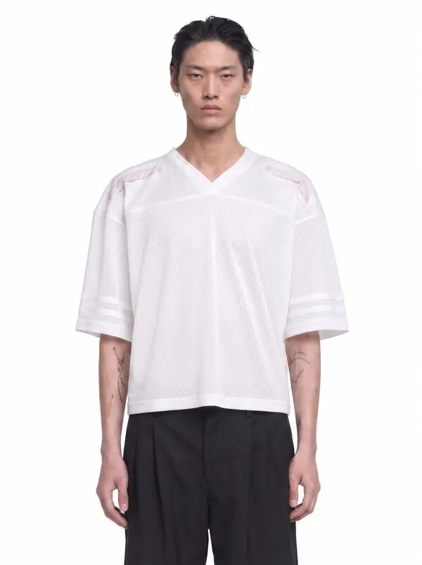 WHOMADEWHO Bunny Football Tee Optical /bunny Football Pink - White