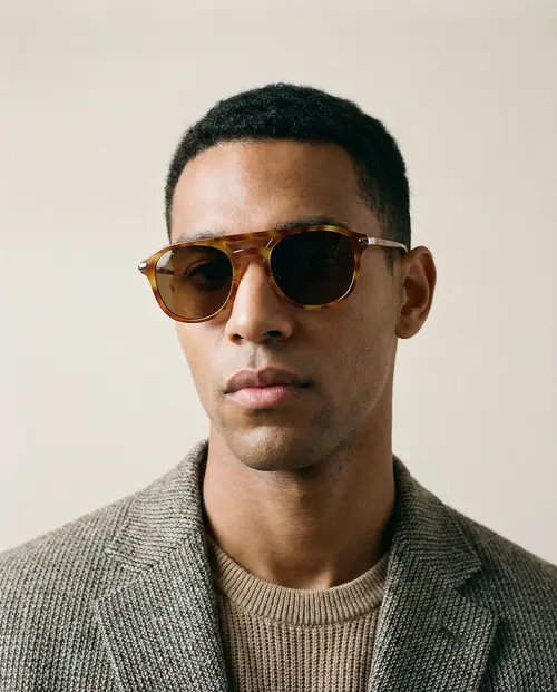 COSSINO Coast 50mm Round Acetate Sunglasses - Tortoiseshell