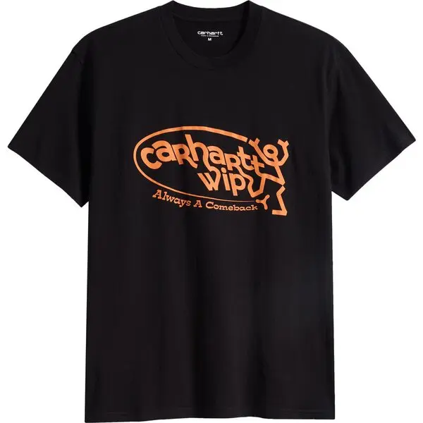 Carhartt Work In Progress Always A Come Back Organic Cotton Graphic T-shirt - Black