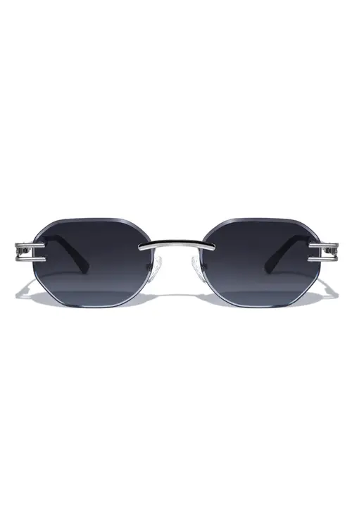 COSSINO Emil Rimless Oval Sunglasses - Black