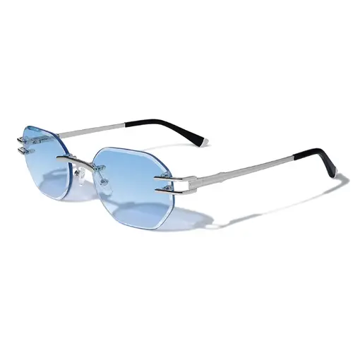 COSSINO Emil 54mm Rimless Sunglasses - Blue