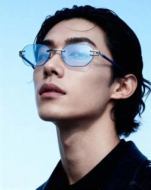 COSSINO Emil 54mm Rimless Sunglasses - Blue